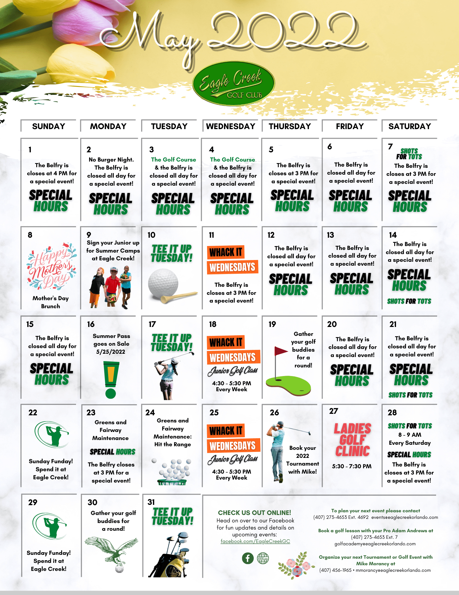 Event Calendar - Eagle Creek Golf Club