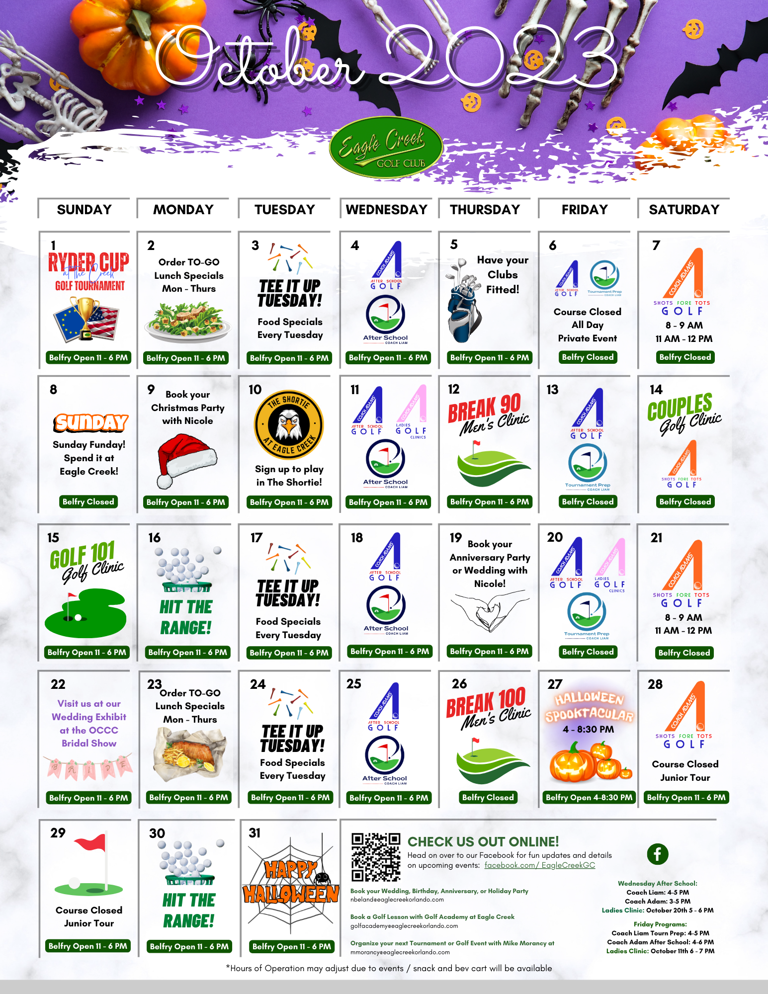 Event Calendar - Eagle Creek Golf Club