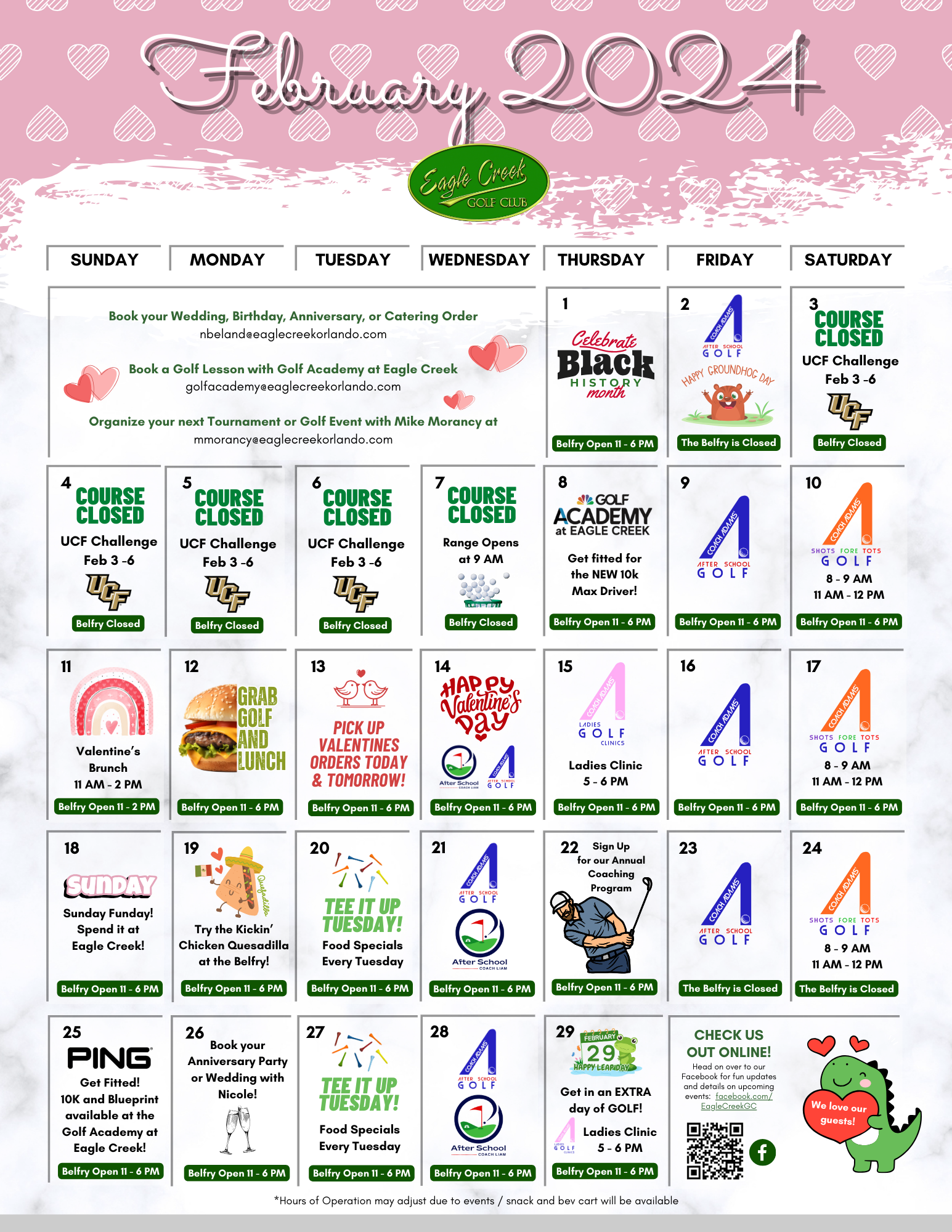 Event Calendar - Eagle Creek Golf Club