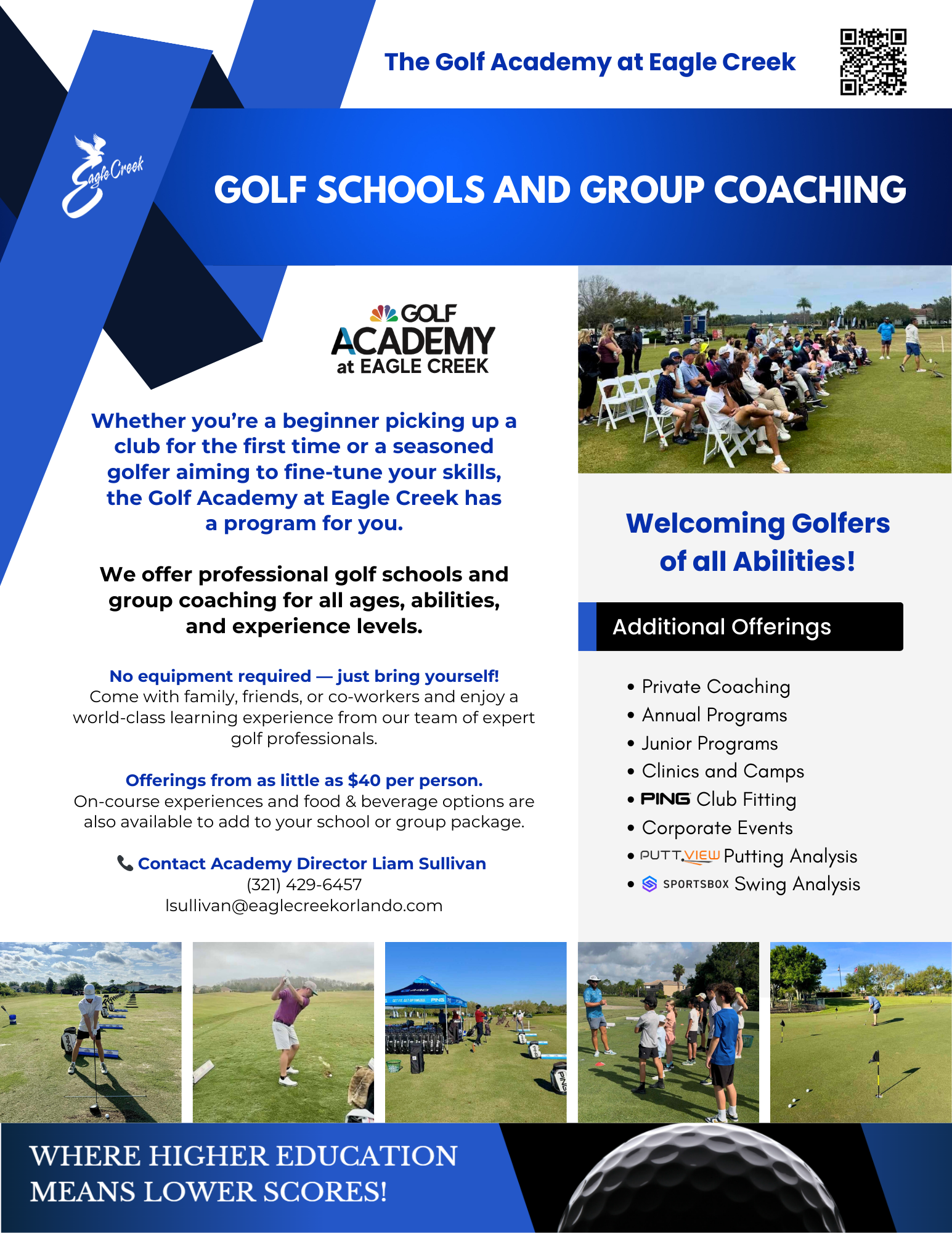 Golf Schools and Group Coaching - Eagle Creek Golf Club